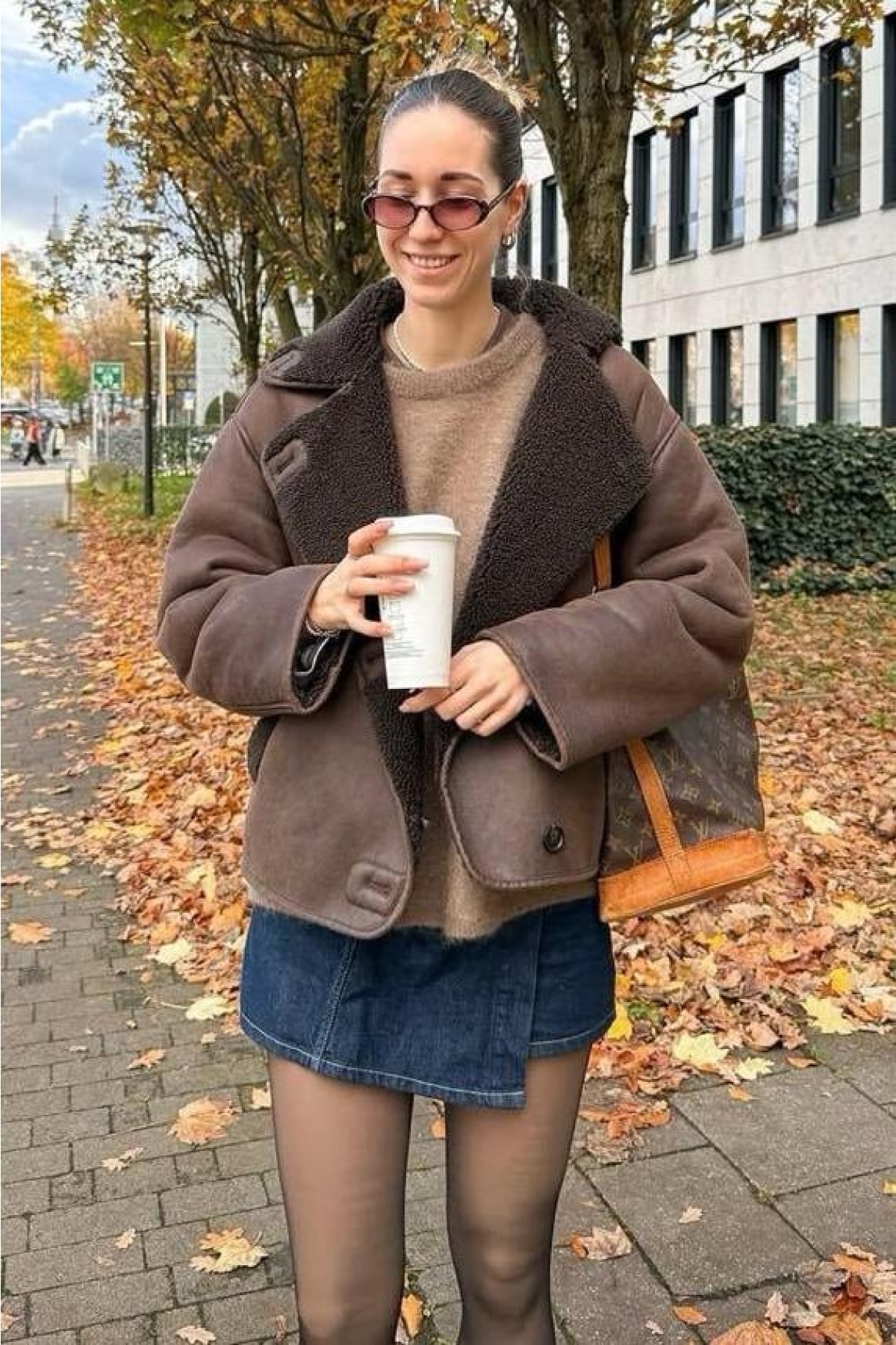 Kahverengi Oversize Kürklü Süet Ceket MG2622 Fiyatları | Flo