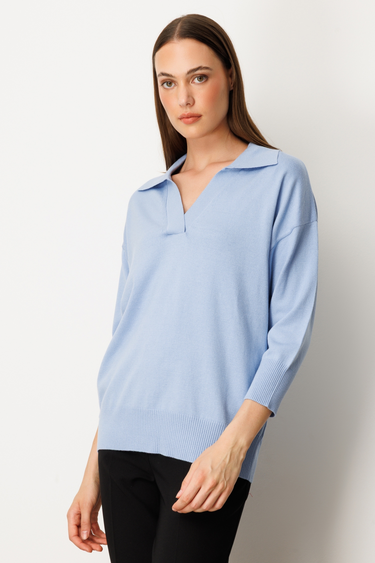 Kadın Truvakar Kol Triko Kazak 65301 Bulut Fiyatları | Flo