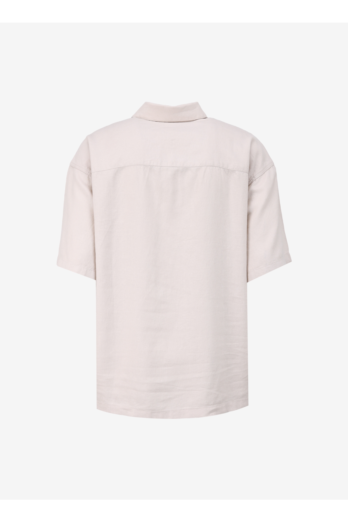 Geniş Fit Krem Erkek Gömlek JORFARO LINEN OVERSIZED SHIRT SS SN ...